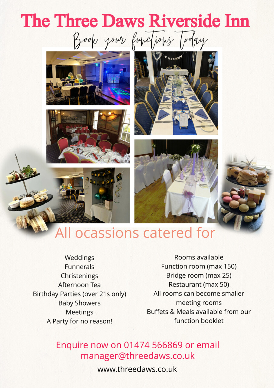 Function Bookings! - Three Daws